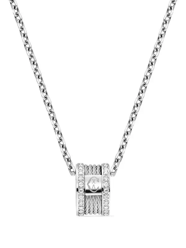 CHARRIOL Forever Magnifique Stainless Steel And Cubic Zirconia Necklace - Silver
