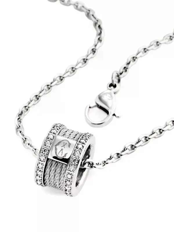 CHARRIOL Forever Magnifique Stainless Steel And Cubic Zirconia Necklace - Silver