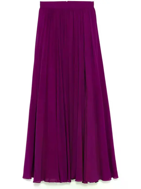 Elie Saab Silk Maxi Skirt - Purple