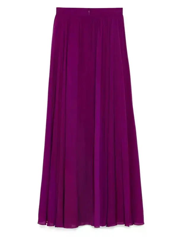 Elie Saab Silk Maxi Skirt - Purple