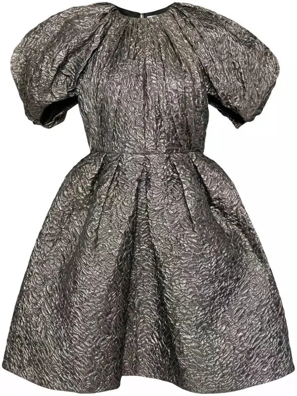 Dice Kayek Metallic Sheen Jacquard Mini Dress