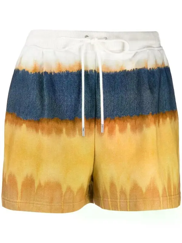 Alberta Ferretti Tie-dye Track Shorts - Blue