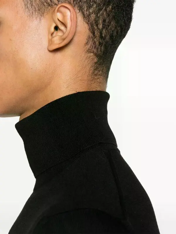 ZANONE Fine-knit Roll Neck Sweater - Black