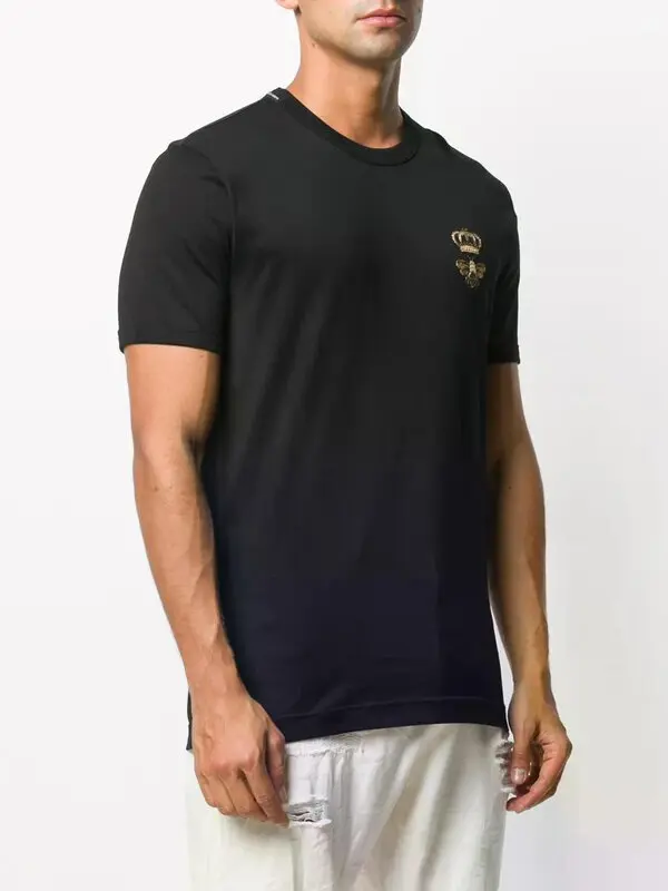 Dolce & Gabbana Embroidered Cotton T-shirt - Black