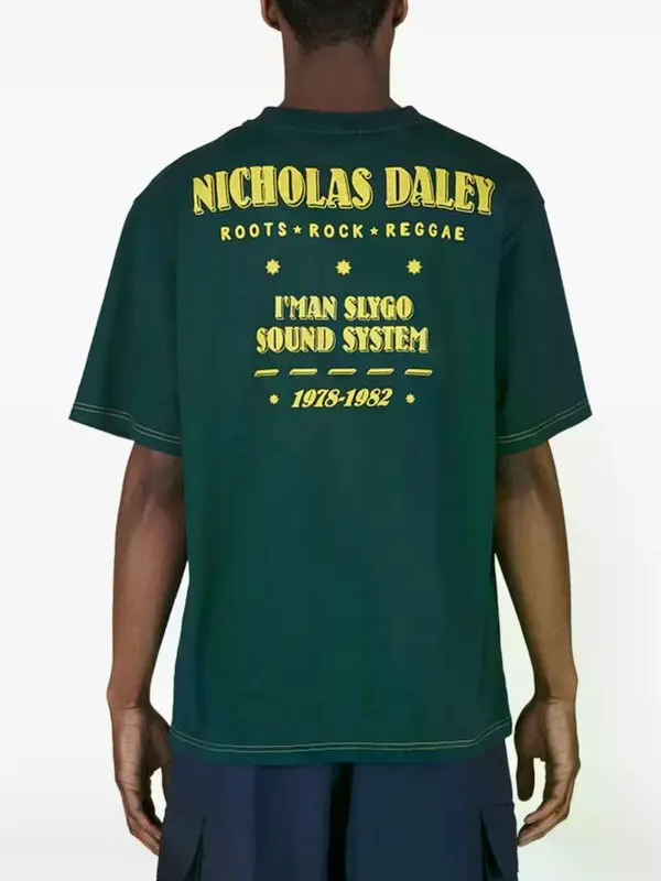 NICHOLAS DALEY Logo-print T-shirt - Green