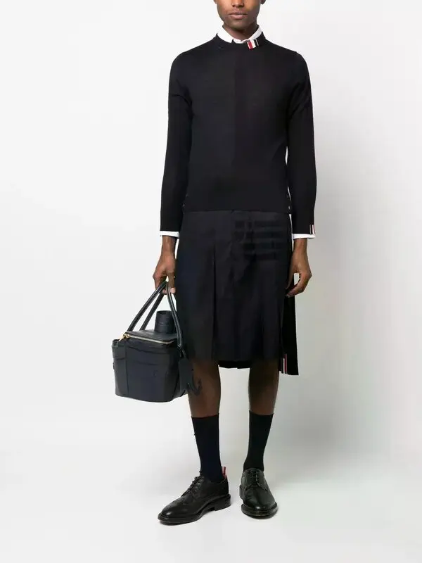 Thom Browne 4-bar Woollen Pleated Skirt
