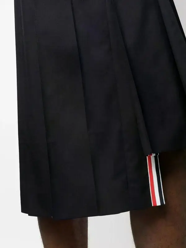Thom Browne 4-bar Woollen Pleated Skirt