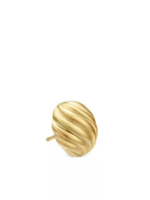 David Yurman 18kt Yellow Sculpted Cable Stud Earrings