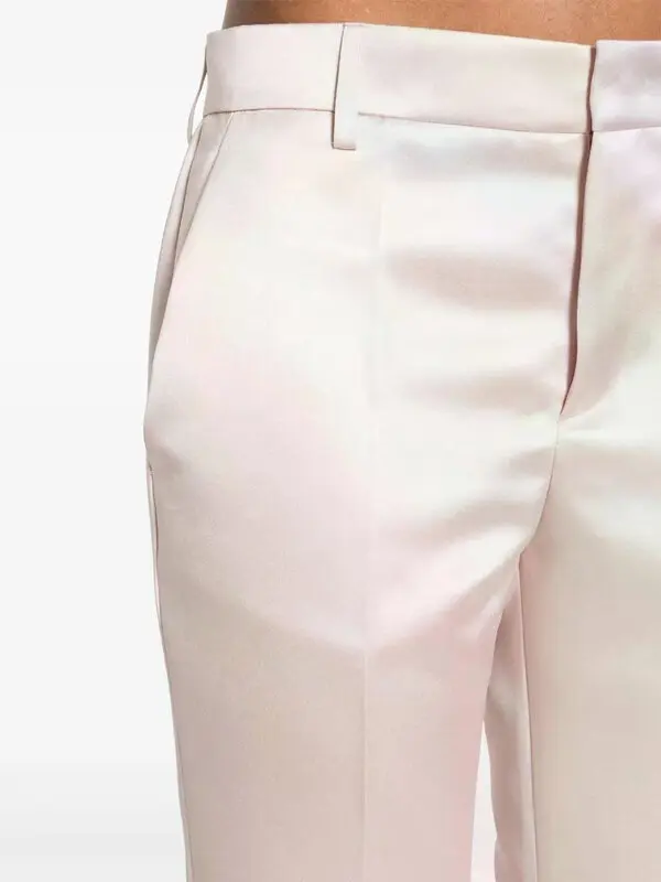 Philosophy Di Lorenzo Serafini Cropped Tapered Trousers In Powder Duchess Satin