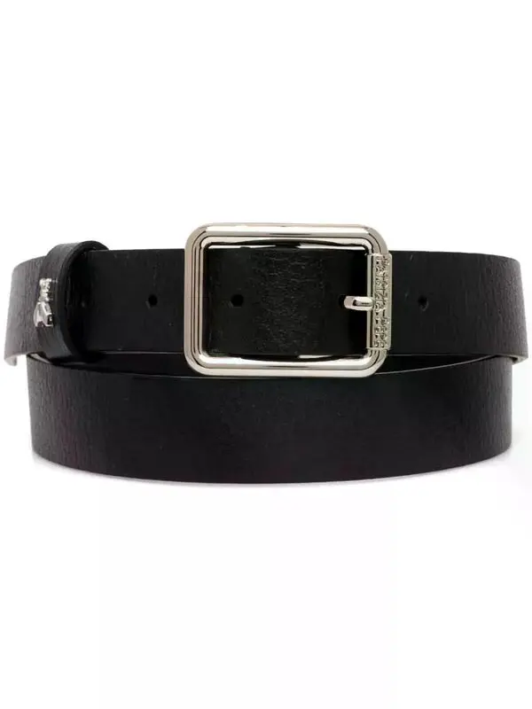 Patrizia Pepe Logo Buckle Belt - Black
