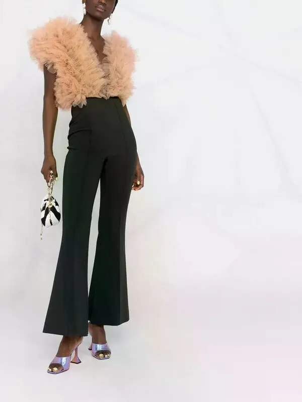 Alchemy Fashions X Lia Aram Organza Ruffle Bodysuit - Neutrals