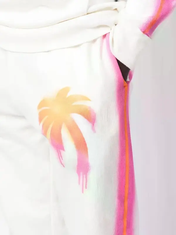 Palm Angels Sprayed Palm Cotton Track Pants