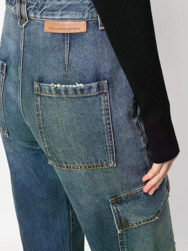Stella McCartney Cargo Pockets Straight Leg Jeans