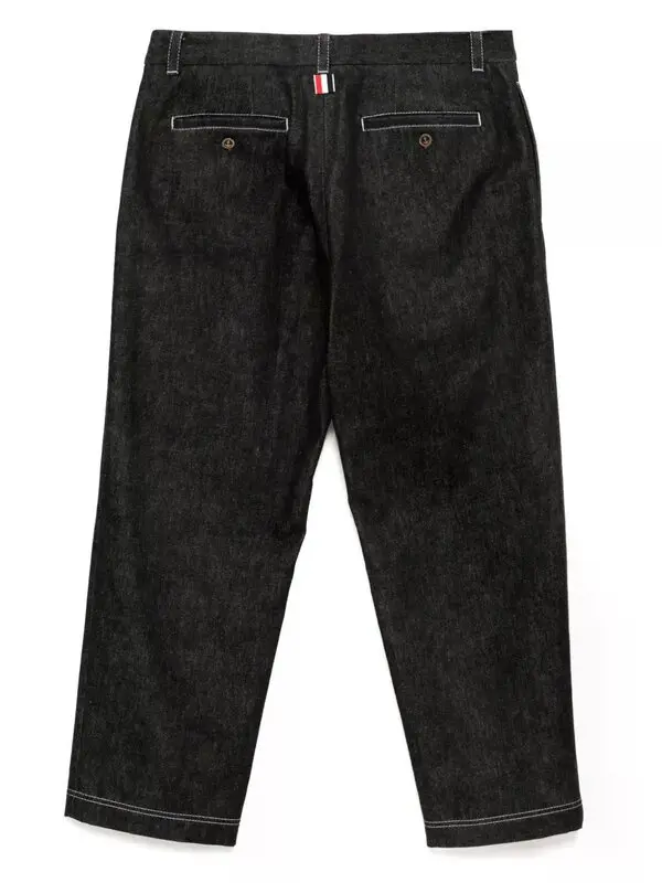 Thom Browne Unconstructed Contrast-topstitching Jeans