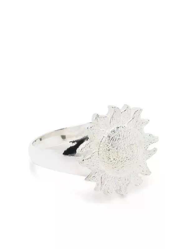BLEUE BURNHAM Sterling Sun Motif Signet Ring - Silver