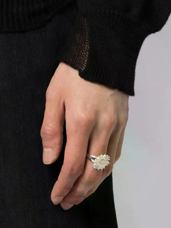 BLEUE BURNHAM Sterling Sun Motif Signet Ring