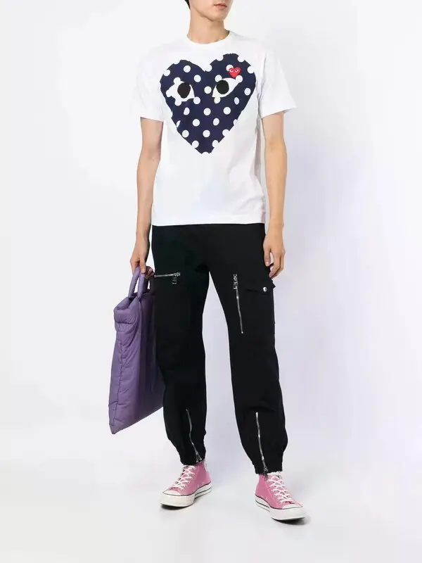Play Comme Des Garcon Logo-print Cotton T-shirt