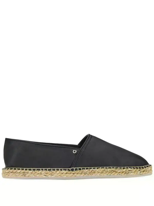 FERRAGAMO Gancini Buckle Leather Espadrilles