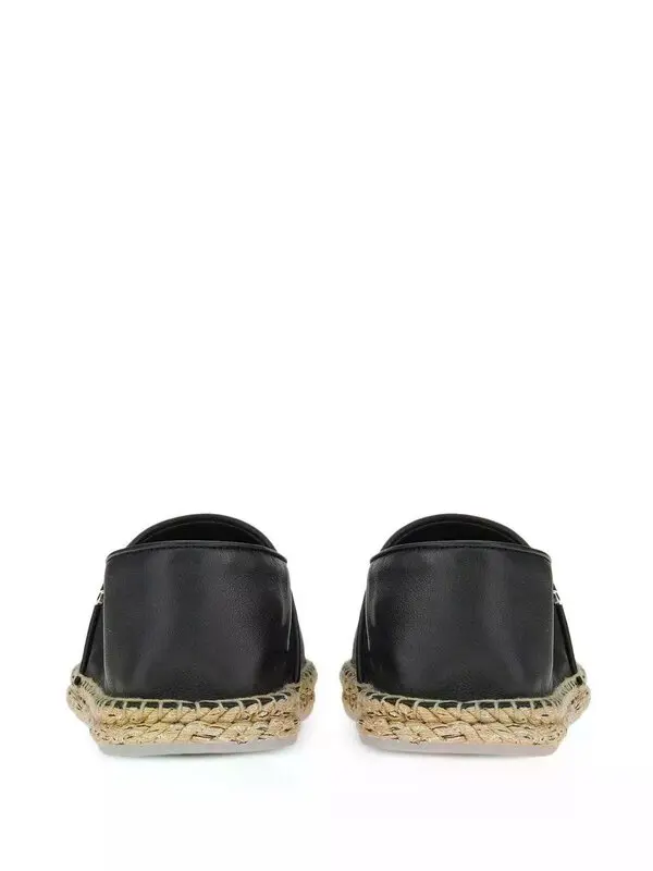 FERRAGAMO Gancini Buckle Leather Espadrilles