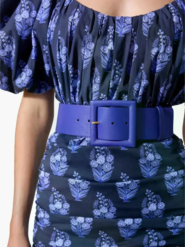 Carolina Herrera Leather Belt With Buckle Fastening - Blue