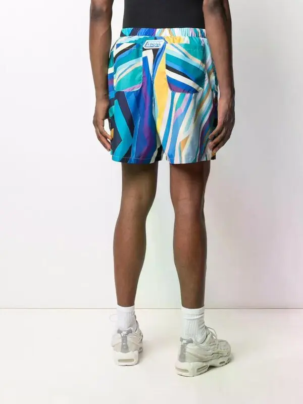 DOMENICO FORMICHETTI Stripe-print High-waisted Shorts