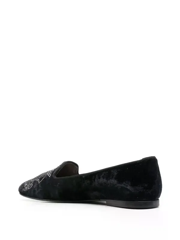 10 CORSO COMO Crystal Embellished Ballerina Shoes - Black