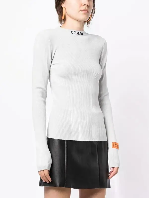 Heron Preston Long Sleeve Logo Detail Sweatshirt