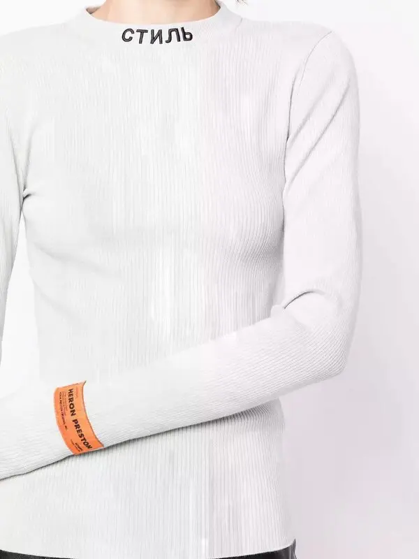 Heron Preston Long Sleeve Logo Detail Sweatshirt