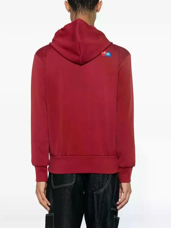 Play Comme Des Garcon Logo-appliqué Hoodie - Red