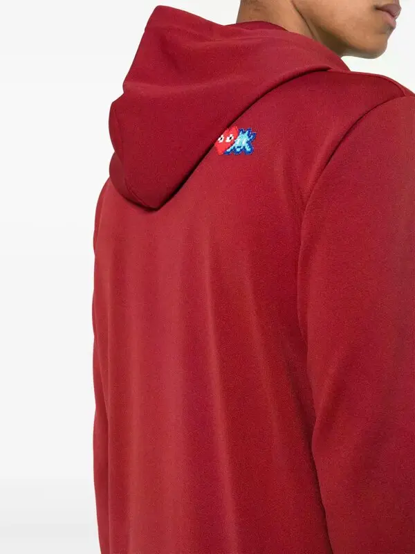 Play Comme Des Garcon Logo-appliqué Hoodie - Red