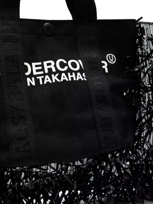 Undercover Logo Print Tote Bag With Fringe Detailing