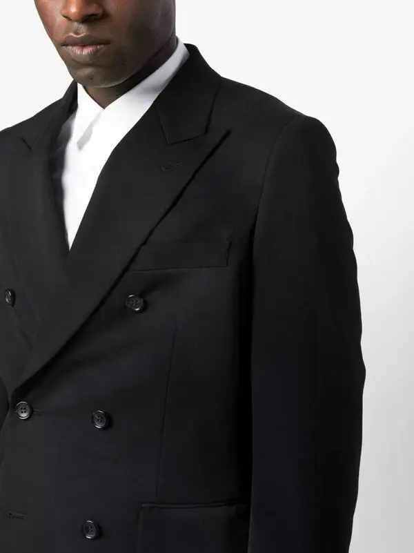 Comme Des Garçons Double-breasted Wool Blazer