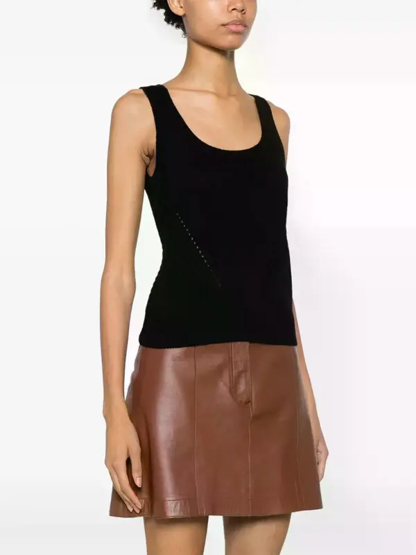 Ermanno Scervino Knitted Tank Top - Black
