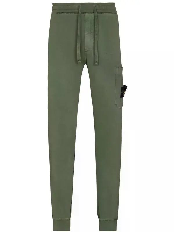 Stone Island Tapered Drawstring Track Pants - Green