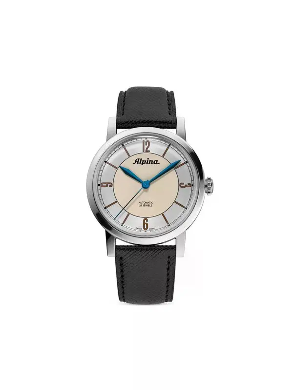 ALPINA Stainless Steel Calfskin Leather Strap Automatic Watch