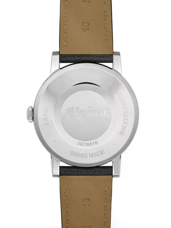 ALPINA Stainless Steel Calfskin Leather Strap Automatic Watch