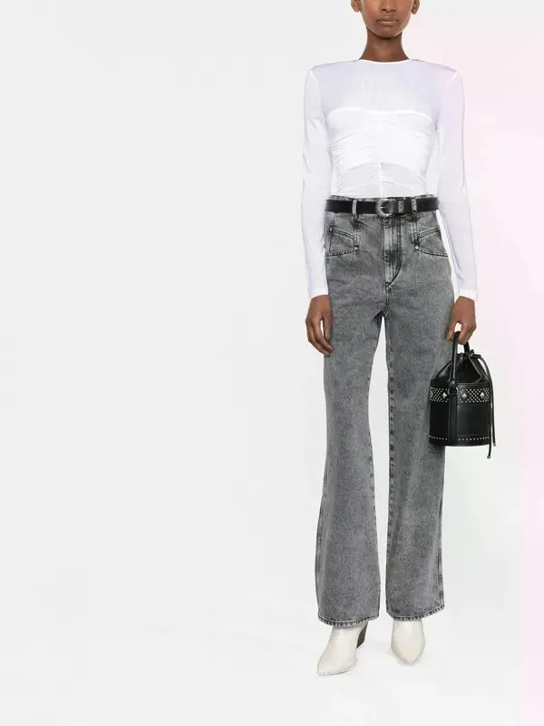 Isabel Marant Étoile Gathered Long Sleeve Top