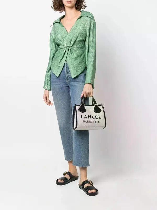 LANCEL Logo Print Tote Bag