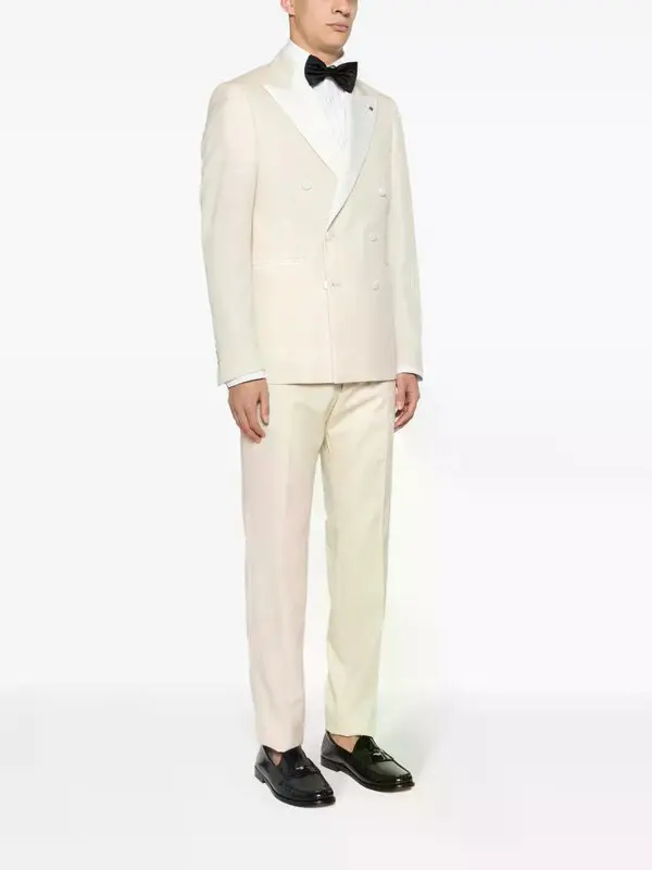 Tagliatore Patterned-jacquard Double-breasted Blazer