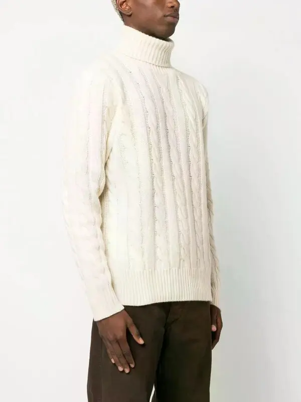 Polo Ralph Lauren Roll-neck Cable-knit Jumper - Neutrals