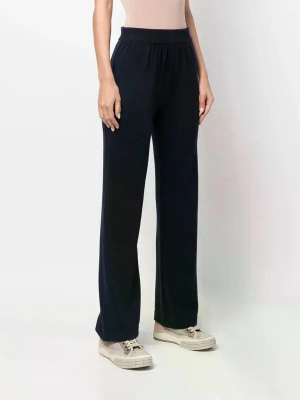 BARRIE Wide-leg Cashmere Trousers - Blue