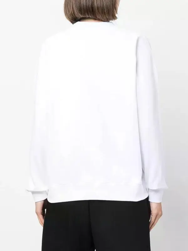 BARRIE Embroidered Panelled Sweatshirt - White