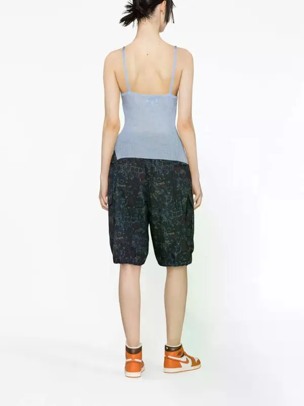GANNI Lace-detail Merino Cami Top