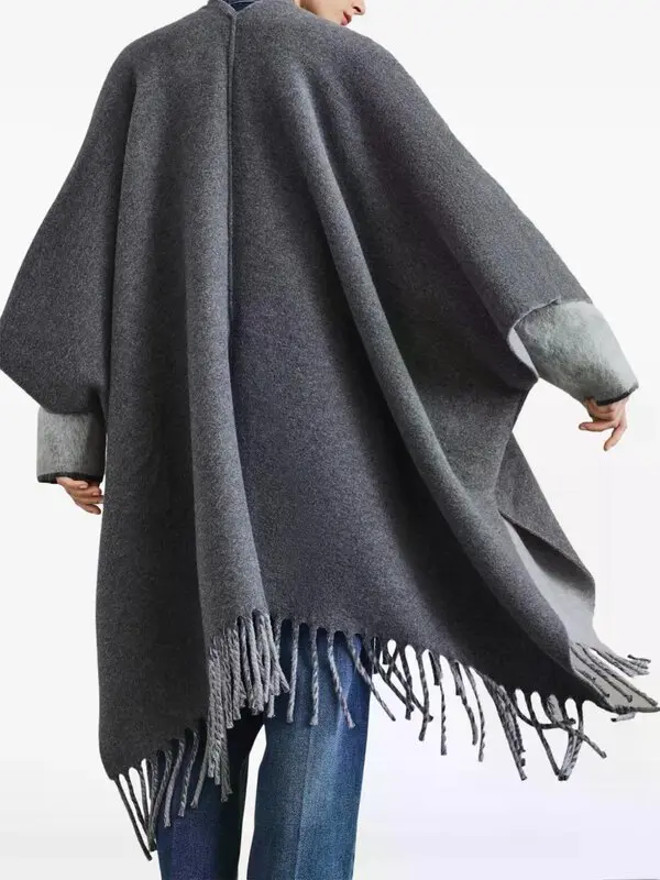 Brunello Cucinelli Fringed Edge Wool-cashmere Cape
