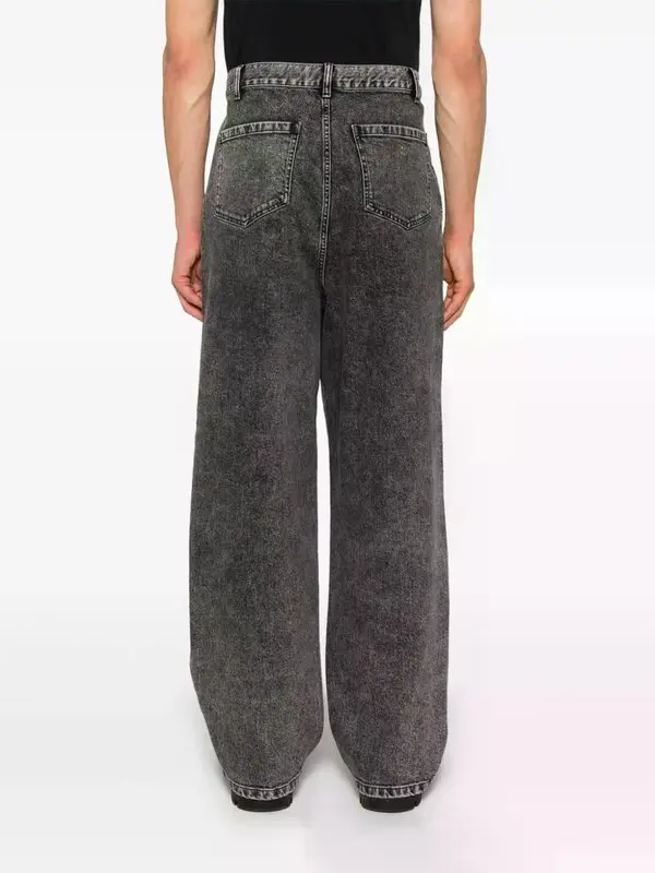Emporio Armani Pleated Wide-leg Jeans