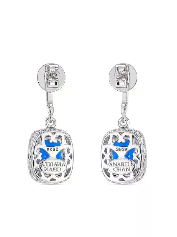 ANABELA CHAN 18kt White Gold Comet Sapphire And Diamond Earrings