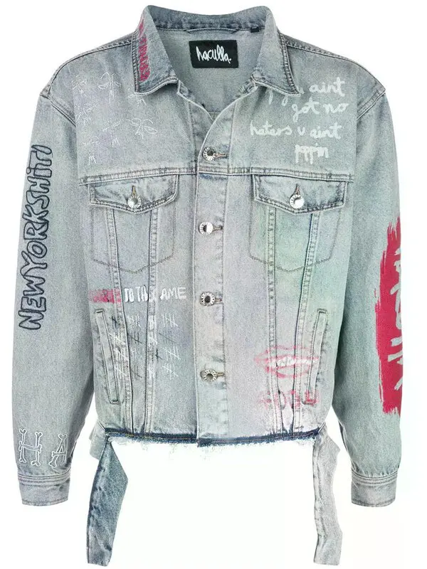 HACULLA. Embroidered Denim Jacket - Black
