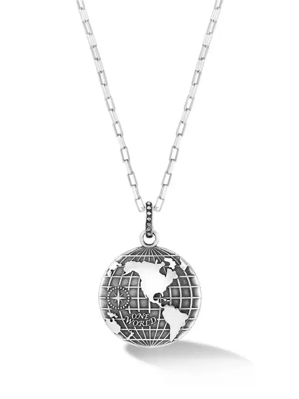 DOWER & HALL One World Talisman Necklace - Silver