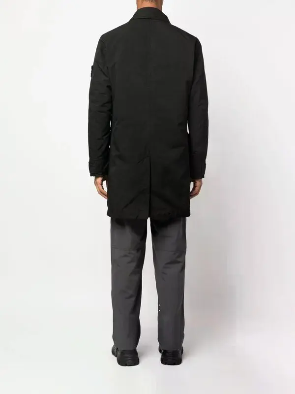 Stone Island Logo Patch Single-breasted Coat