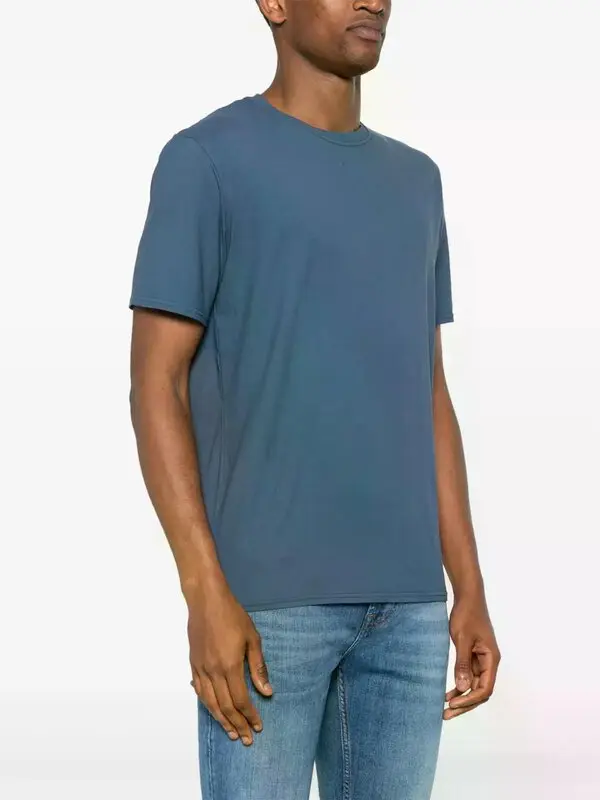 Fedeli Short-sleeve Cotton T-shirt - Blue